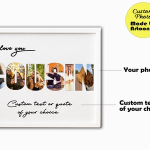 Cousins Photo Collage, Custom Cousin Gift, Cousin Print, Gifts for ...