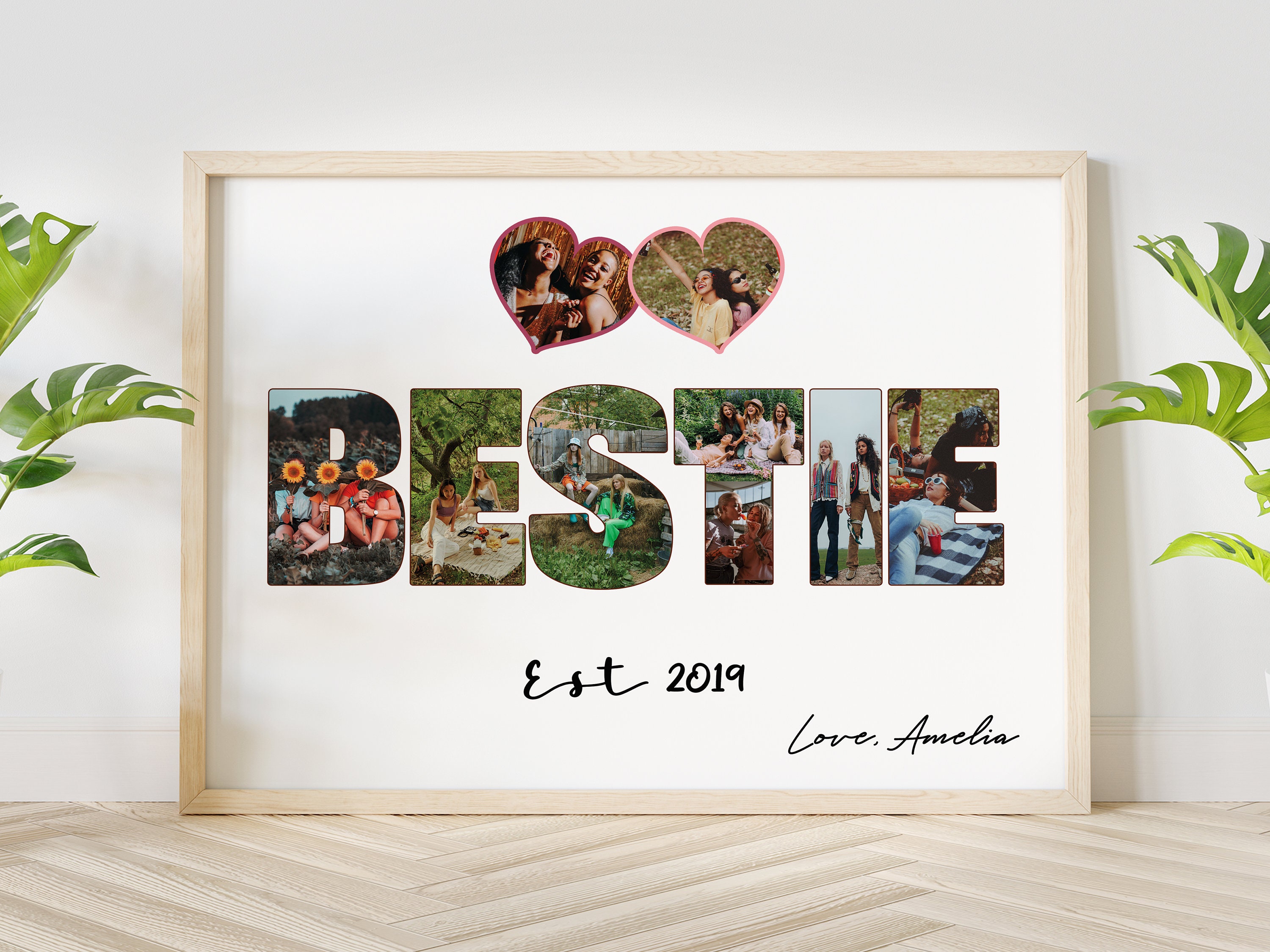 Bestie Collage Gift Custom Bestie Photo Custom Photo - Etsy