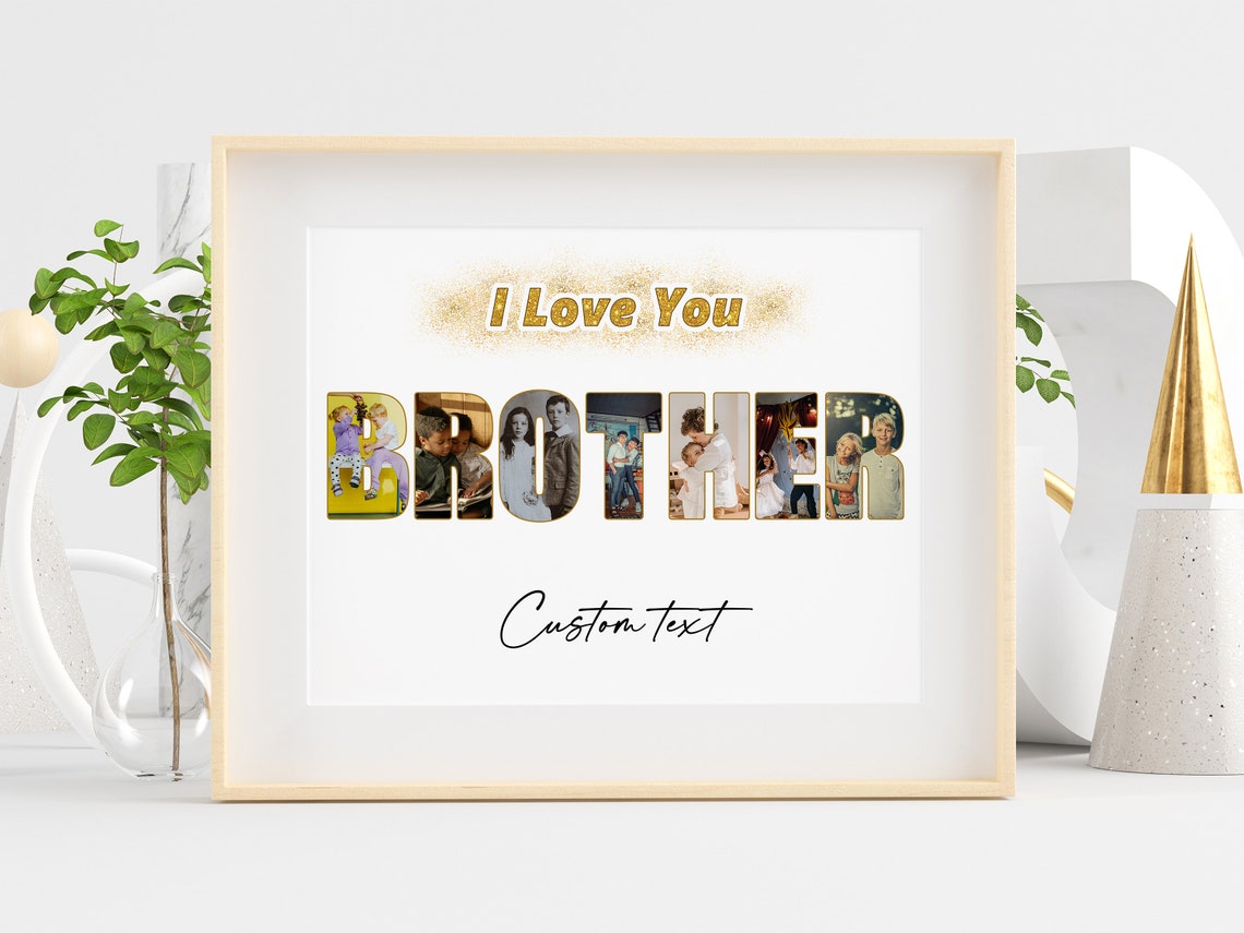Brother Gift Photo Collage Frame, Big Brother Multi Photo Frame Collage ...