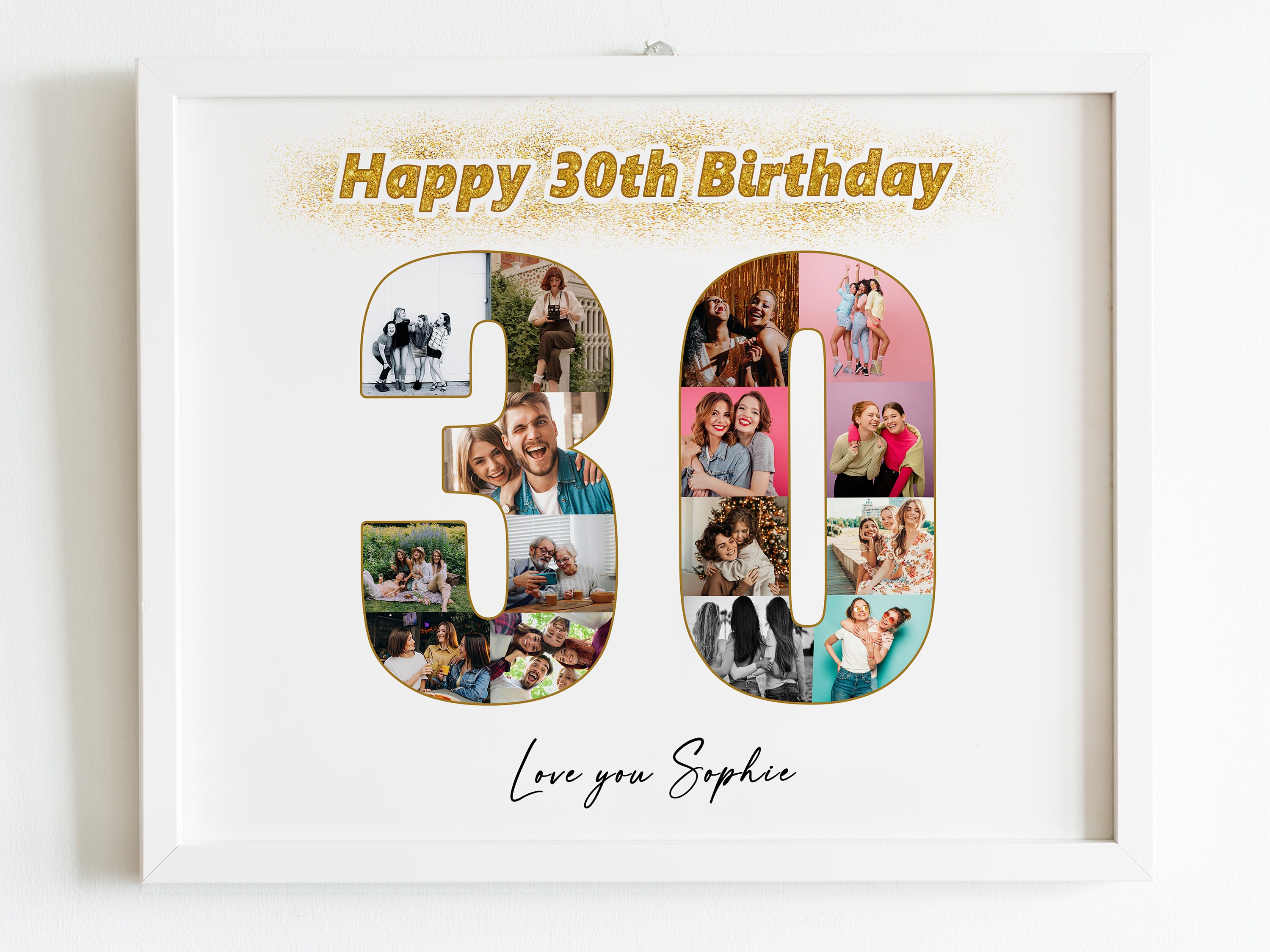 30th Birthday Collage Gift, 30 Years, Cheers to 30 Years, 30 Years ...