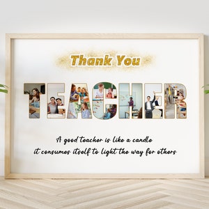 Personalized Gift Ideas for Teacher, Editable Teacher Photo Collage ...