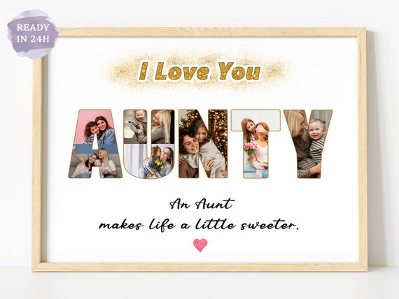 Aunt Collage Gift Custom Photo Collage Aunt Photo Collage - Etsy