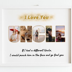 Uncle Photo Collage, Custom Photo Collage for Uncle, Birthday Gift ...
