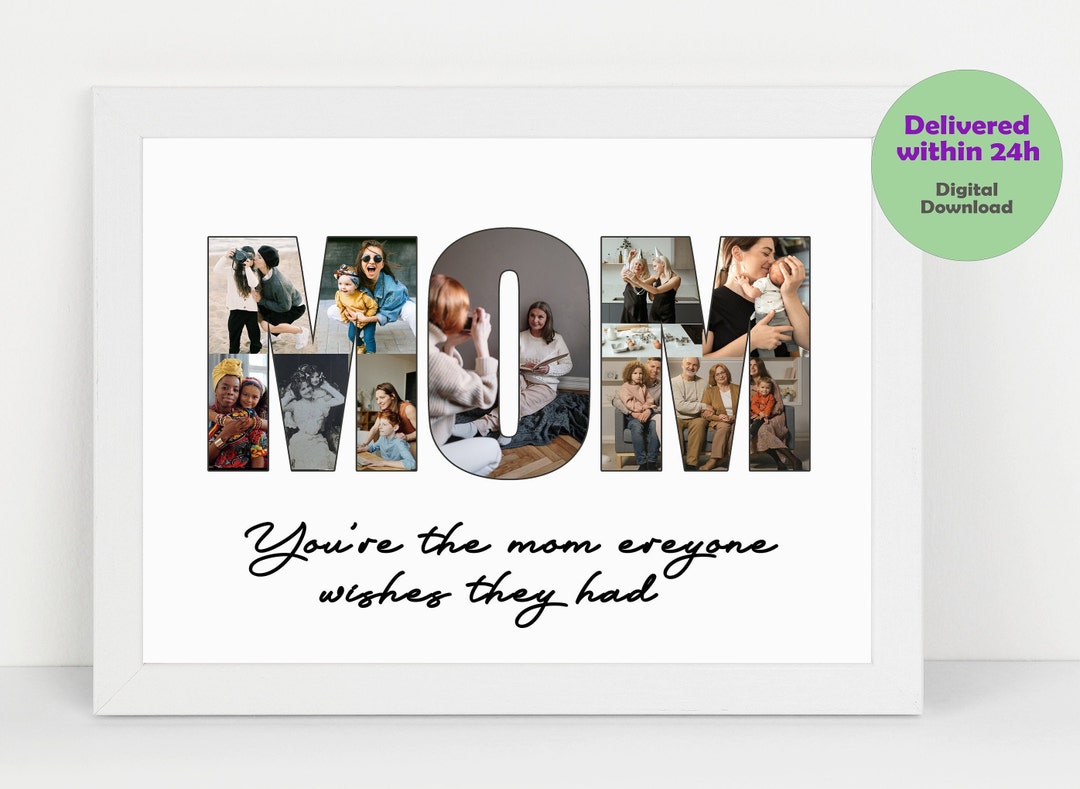 MOM Photo Collage Gift, Personalized Gift for Mom, Custom Mother's Day ...