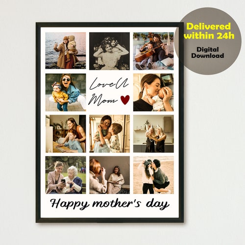 Custom Mom Photo Collage First Mothers Day Gift Ideas - Etsy
