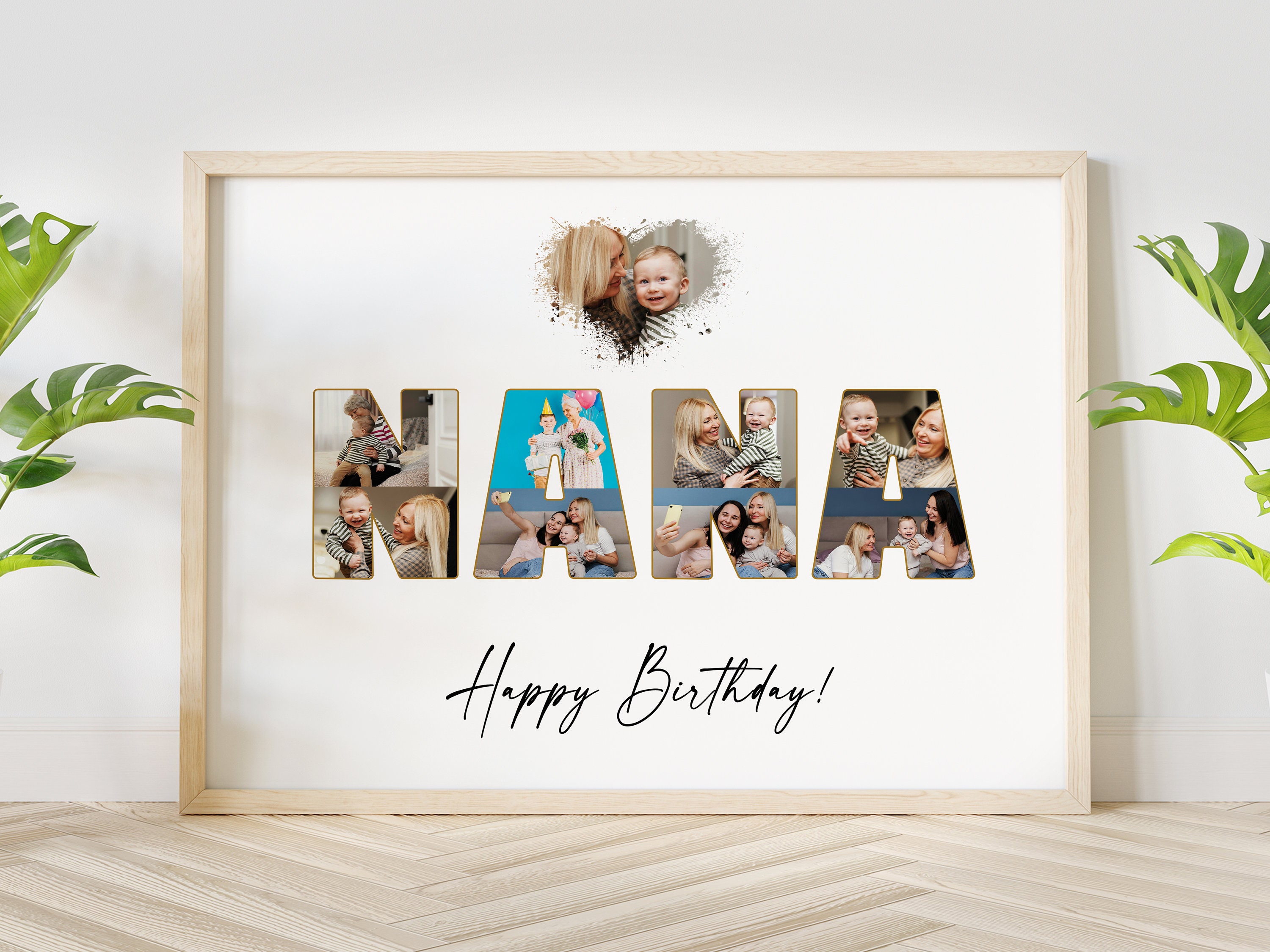 Custom Nana Gift, Personalised Great Nana Photo Print, Special ...