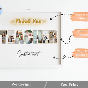 Personalized Gift Ideas for Teacher, Editable Teacher Photo Collage ...