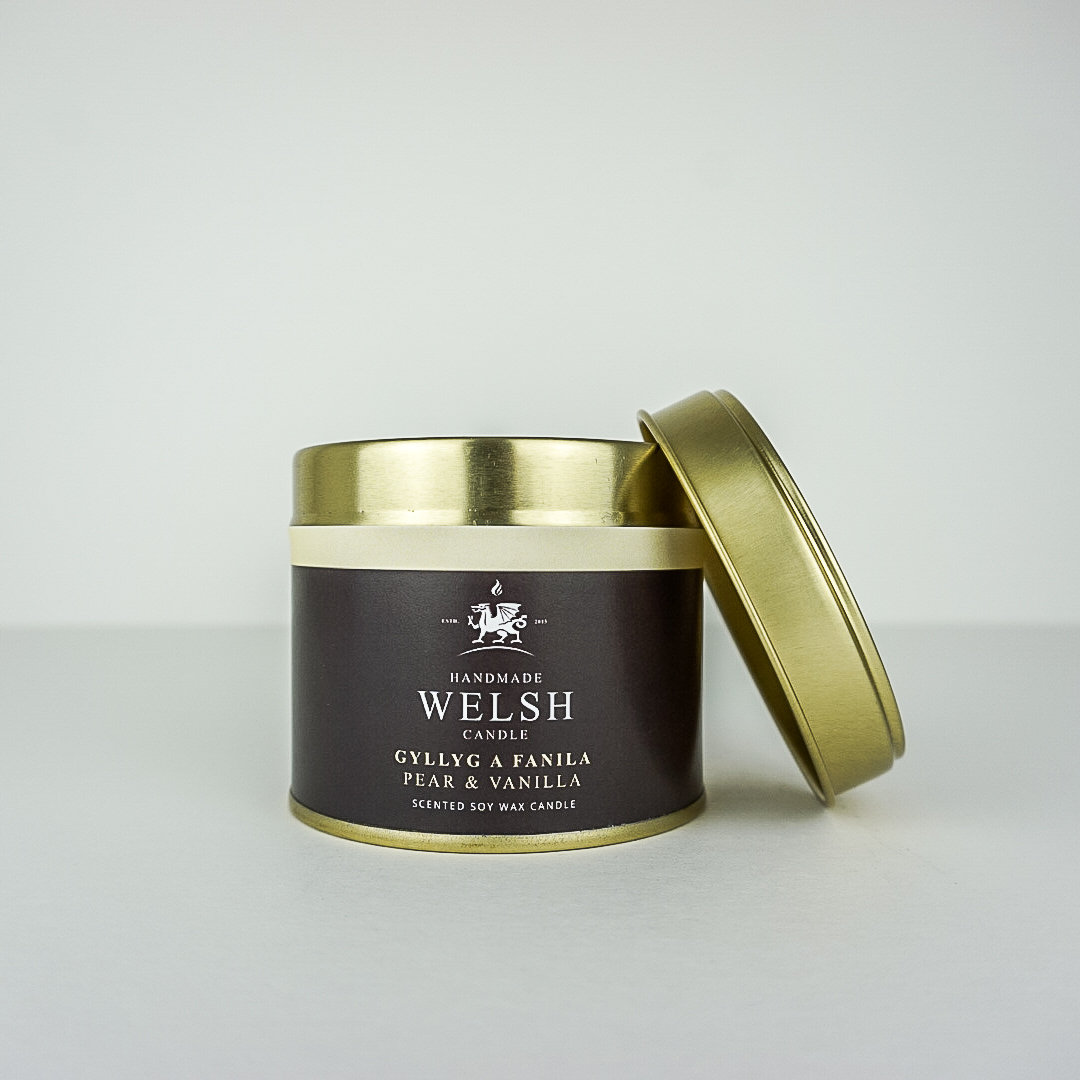Pear & Vanilla Tin Candle by Handmade Welsh Candle - Etsy