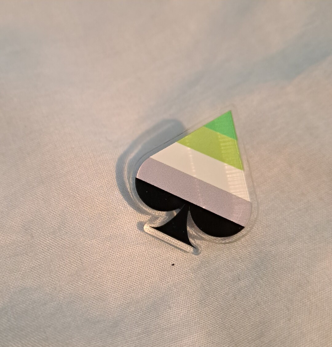 Aromantic Asexual - Aro Ace - Acrylic Pin Badge - Etsy