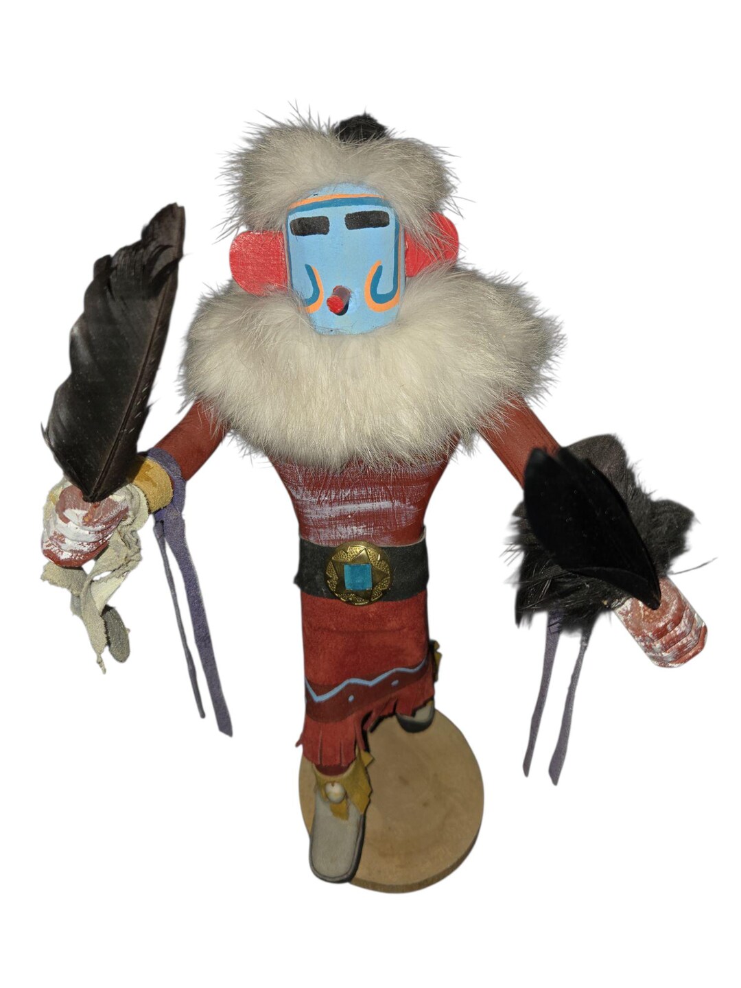 12 Inch Native American Vintage Handmade Roadrunner Kachina Signed ...