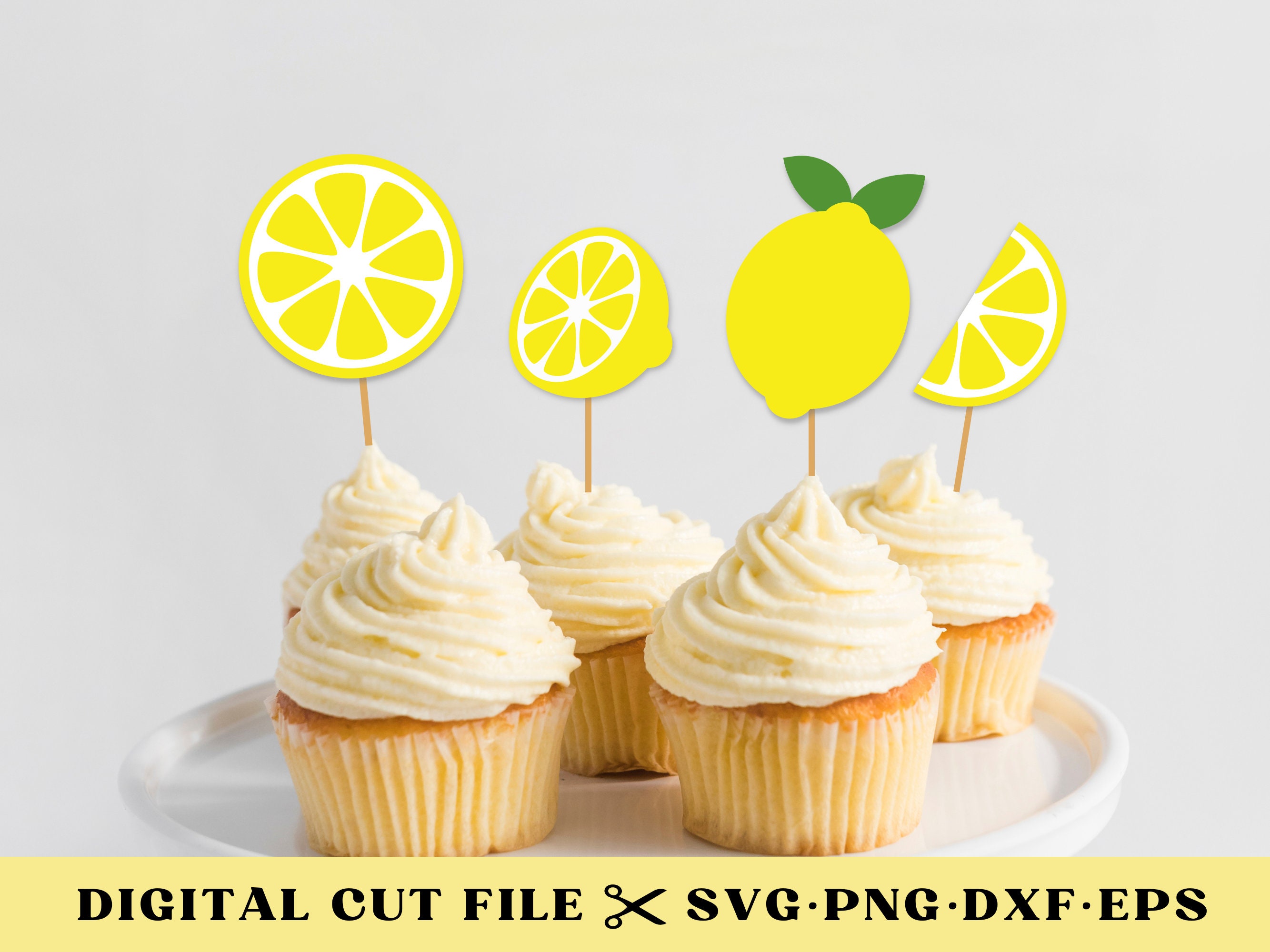 MEGA BUNDLE Lemon Fruit Theme Garland, Lemon Cupcake Topper, Pink ...
