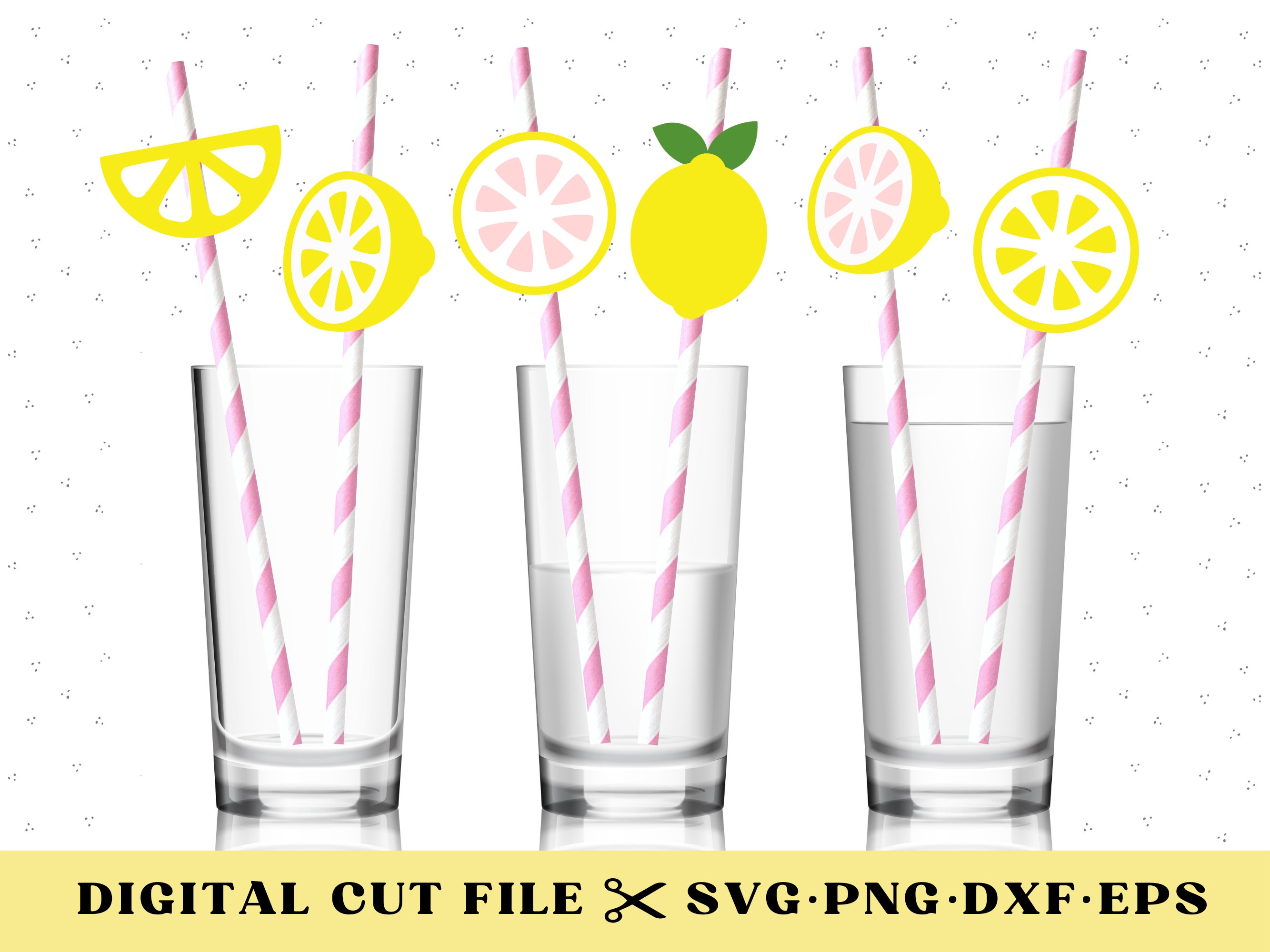 MEGA BUNDLE Lemon Fruit Theme Garland, Lemon Cupcake Topper, Pink ...