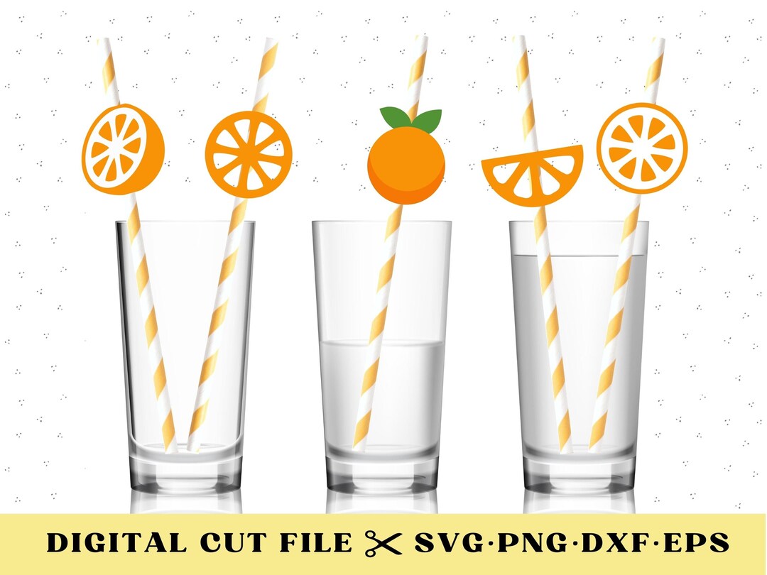 Orange Tangerine Straw Topper SVG Bundle Little Cutie Party - Etsy