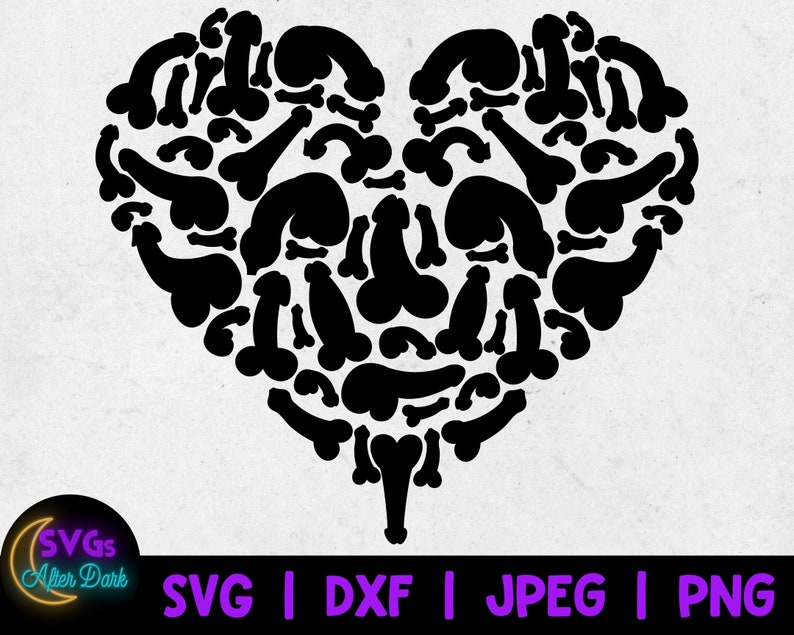 Nsfw Svg Penis Heart Svg Funny Home Decor Svg Dick Heart Etsy Ireland
