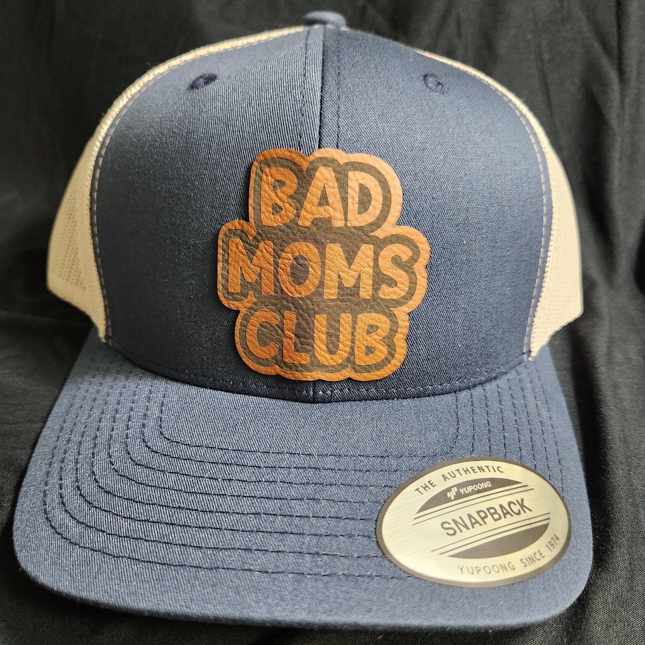 Bad Moms Club Leather Patch Hat SVG - Etsy
