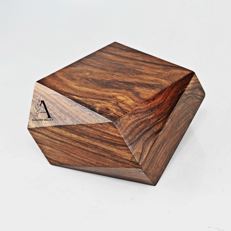 Abstract Wooden Keepsake Urn: Geometric Pet/human Ashes Memorial - Etsy ...