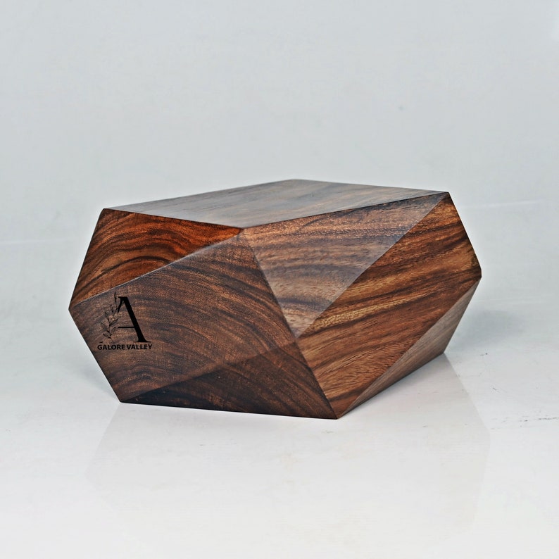 Abstract Wooden Keepsake Urn: Geometric Pet/human Ashes Memorial - Etsy ...