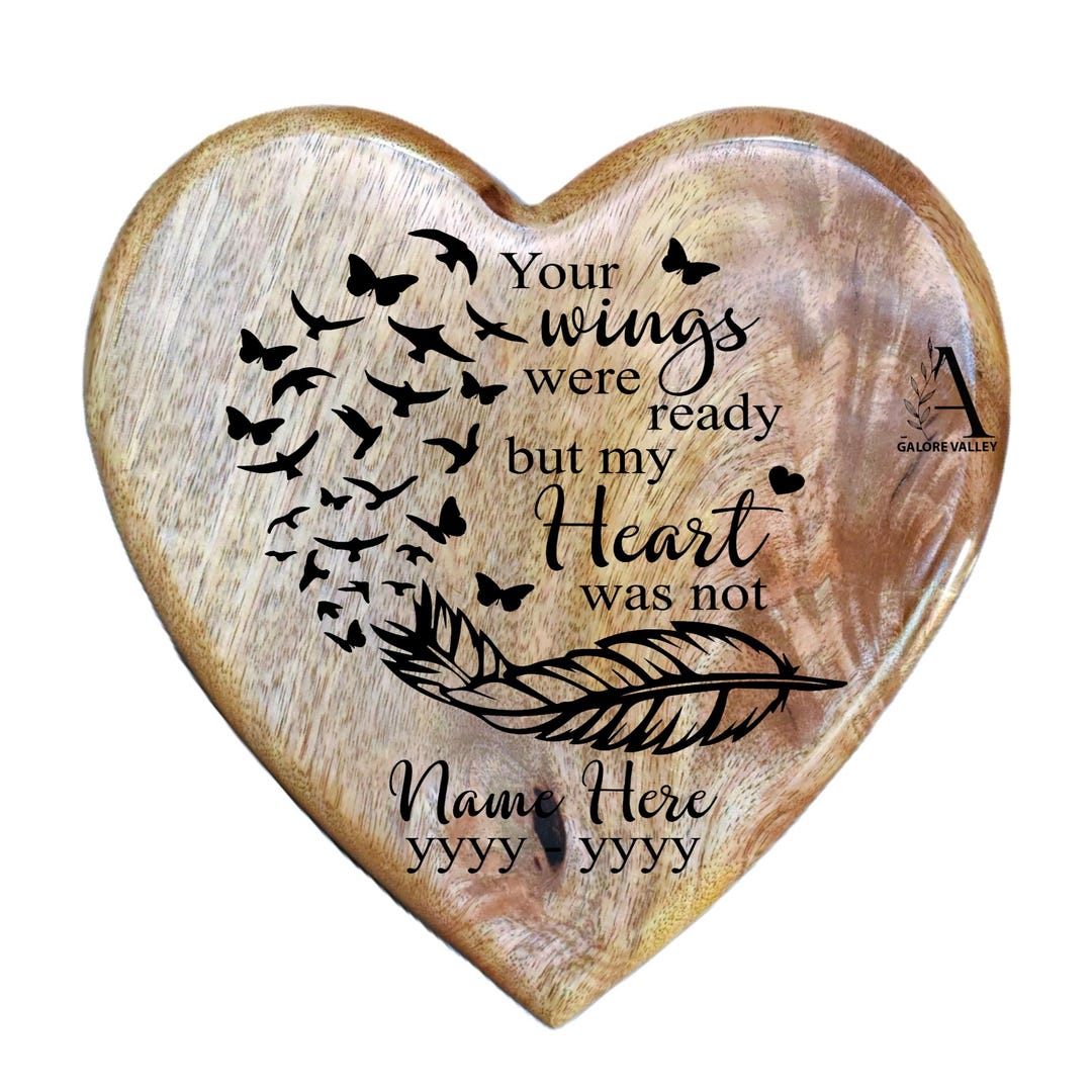 Hand Carved Wooden Heart Cremation Urn: Biodegradable Burial Urn - Etsy
