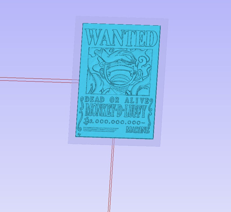God Luffy Wanted Poster 3D STL File. Files for CNC. Stl Files. 3d Stl ...