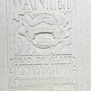 God Luffy Wanted Poster 3D STL File. Files for CNC. Stl Files. 3d Stl ...