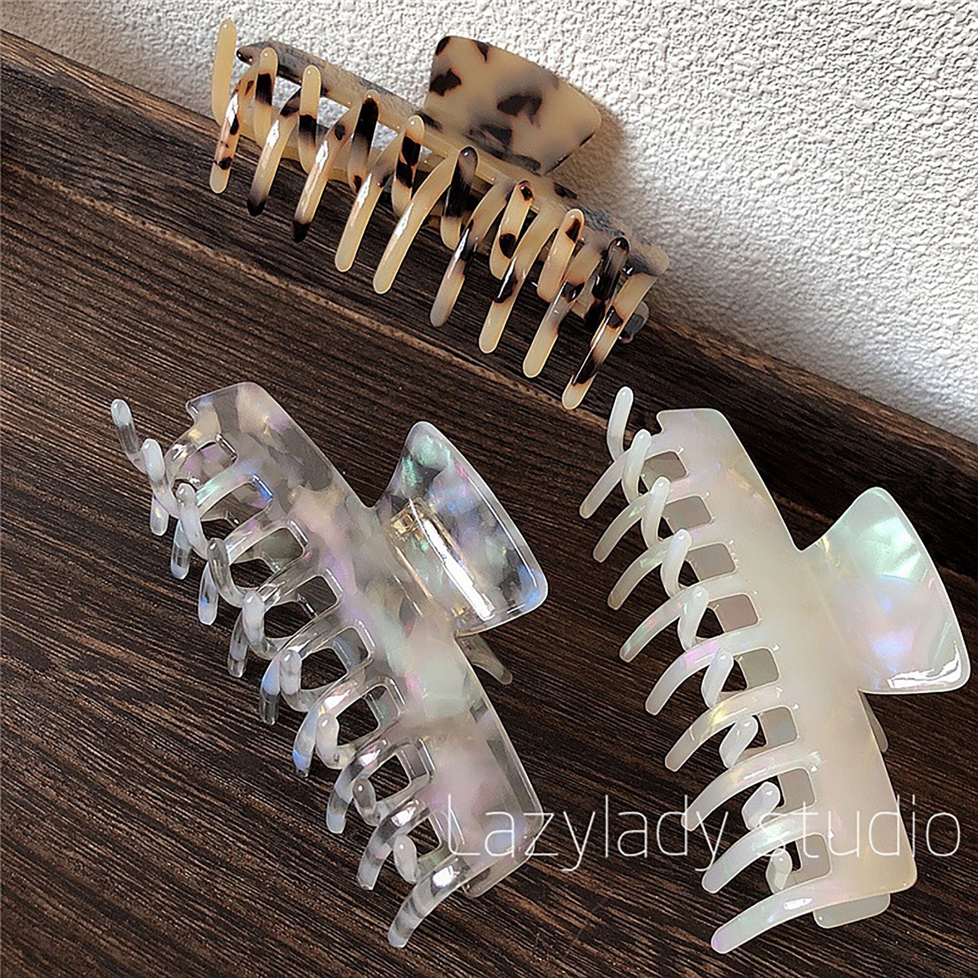 Tortoise Claw French Retro Hair Claws Simple And Elegant Hair | Etsy