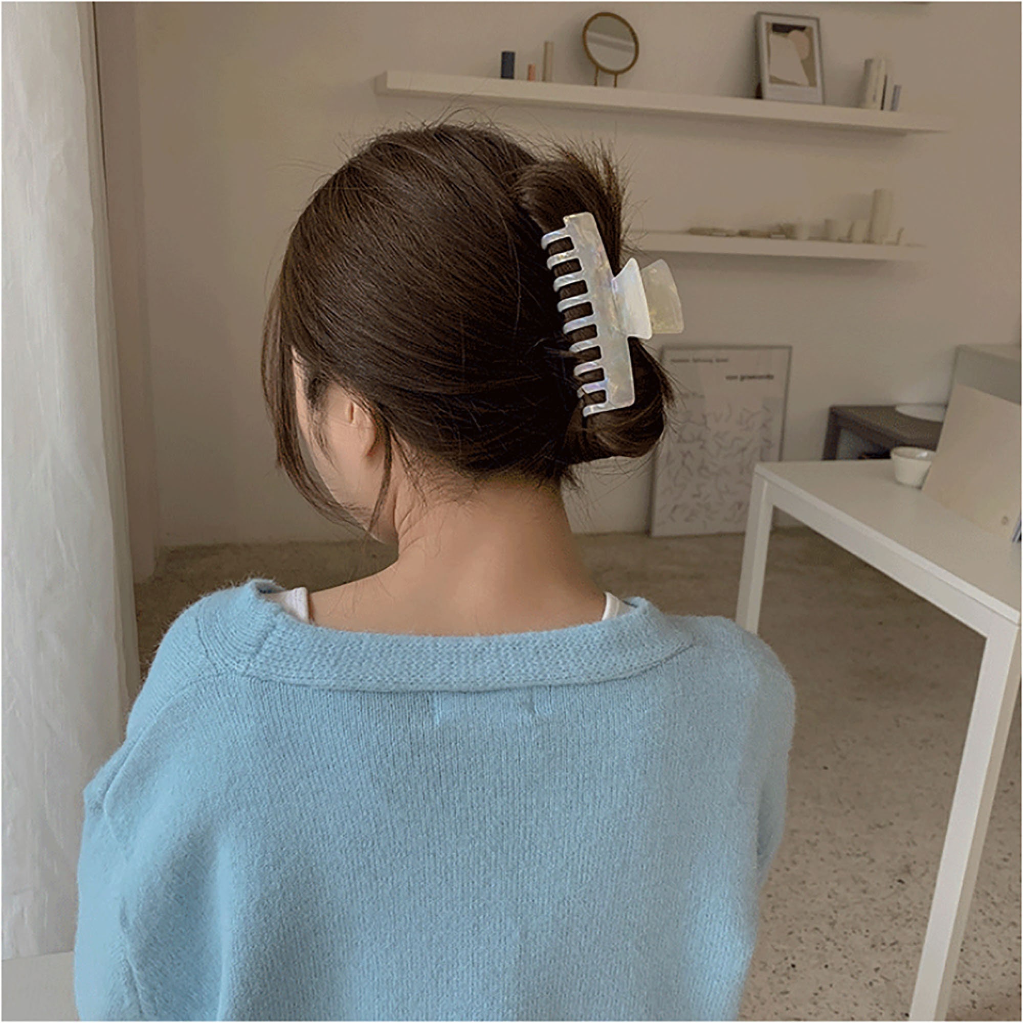 Tortoise Claw French Retro Hair Claws Simple And Elegant Hair | Etsy