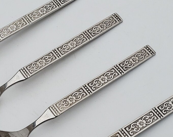 Oneida Community Stainless Isabella Pattern Set of 4 Pierced Serving ...
