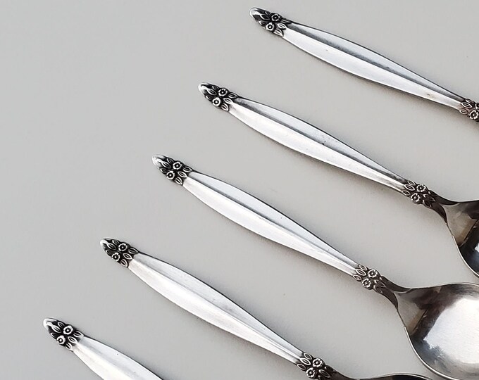 National Stainless Royal Kent Pattern - Set of 5 Spoons - Satin Finish ...