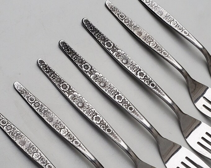 Interpur Stainless Jardinera Pattern - Mixed Lot of 7 Forks - Daisy ...