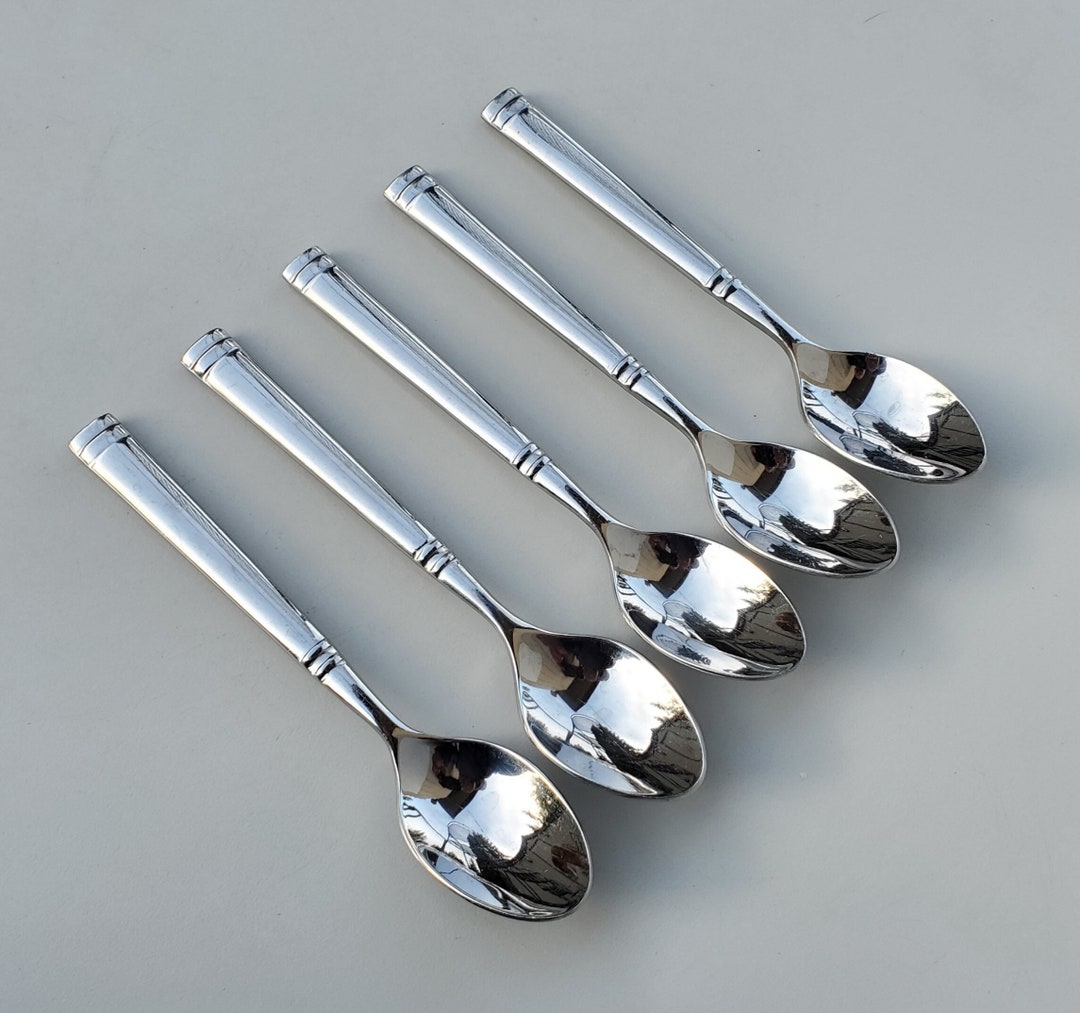 Mikasa Forged Stainless Steel Flatware MIS60 Pattern Set of 5 Teaspoons ...