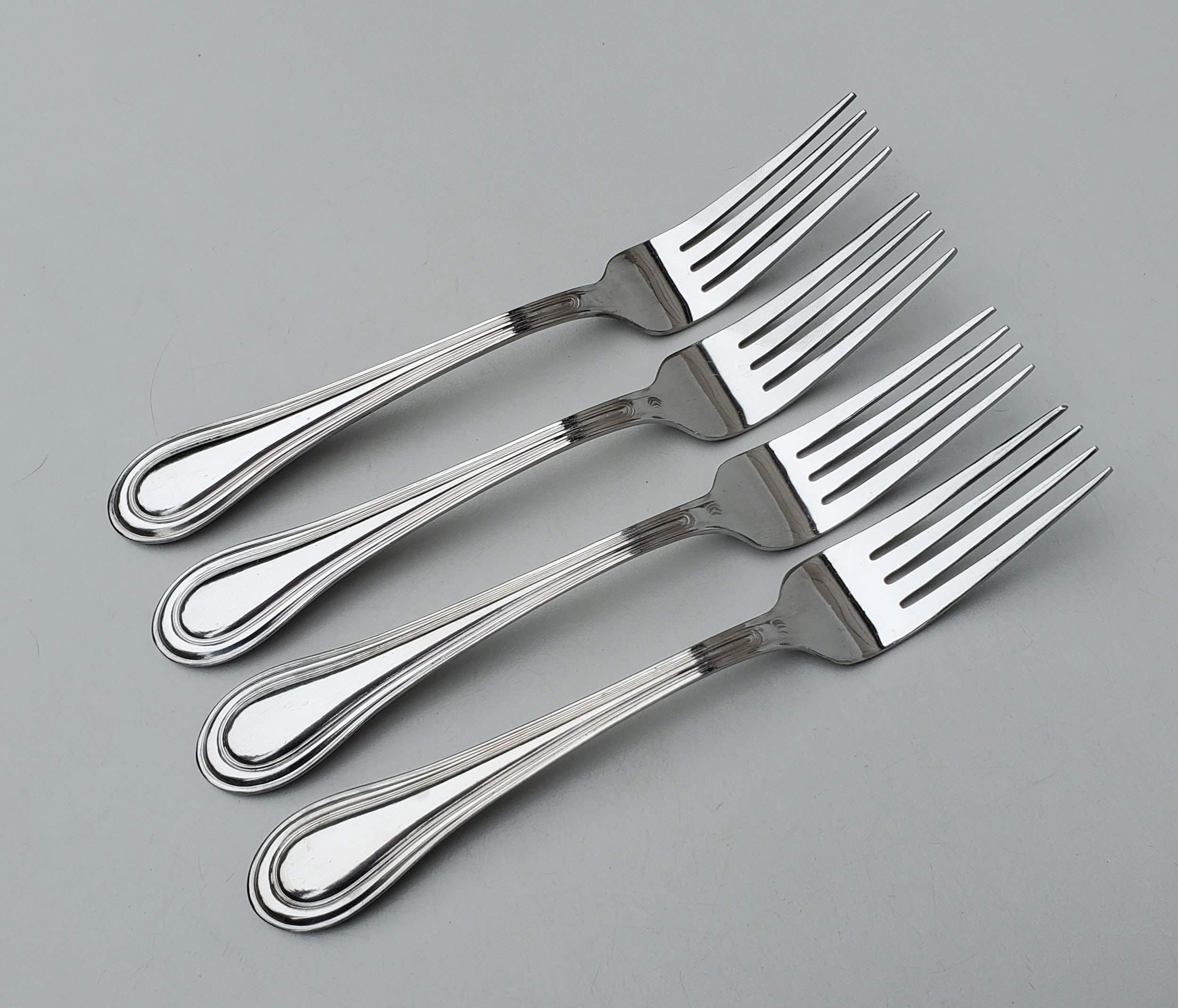 Towle Stainless Magnolia Pattern Set of 4 Dinner Forks Glossy Finish ...