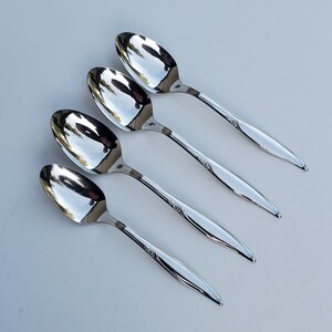 Kenwood Stainless Forever Rose Pattern - Set of 4 Spoons - 3 Soup ...