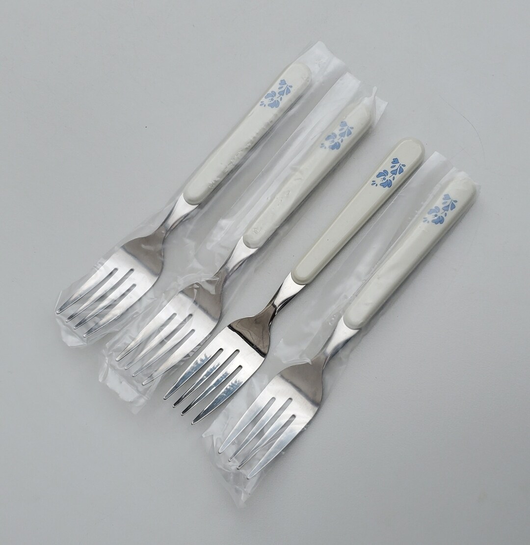 Pfaltzgraff Flatware Yorktowne Pattern - Set of 4 Salad Forks - White ...