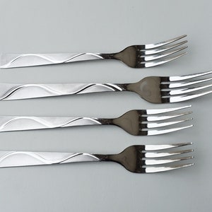 Cambridge Stainless Boa Frost Pattern Mixed Lot of 4 Forks 1 Dinner ...