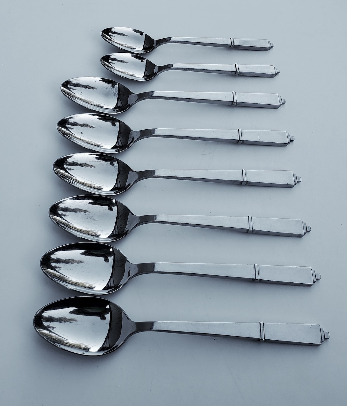 Stanley Roberts Stuart 1 SRI Set of 8 Spoons 6 Soup Spoons 2 Teaspoons ...