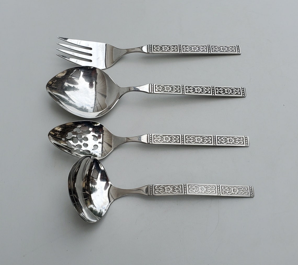 Oneida Community Stainless Isabella Pattern - Set of 4 Serving Pieces ...