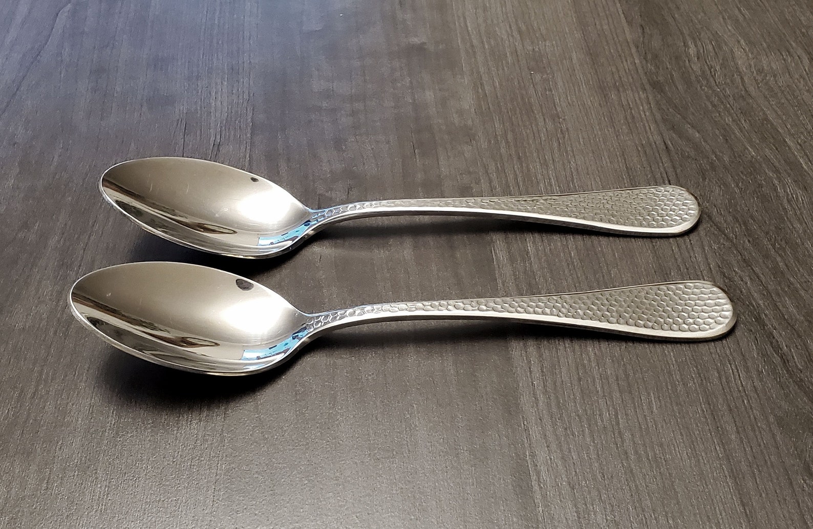 Farberware Stainless Pebble Beach Pattern Set of 2 Serving Spoons ...