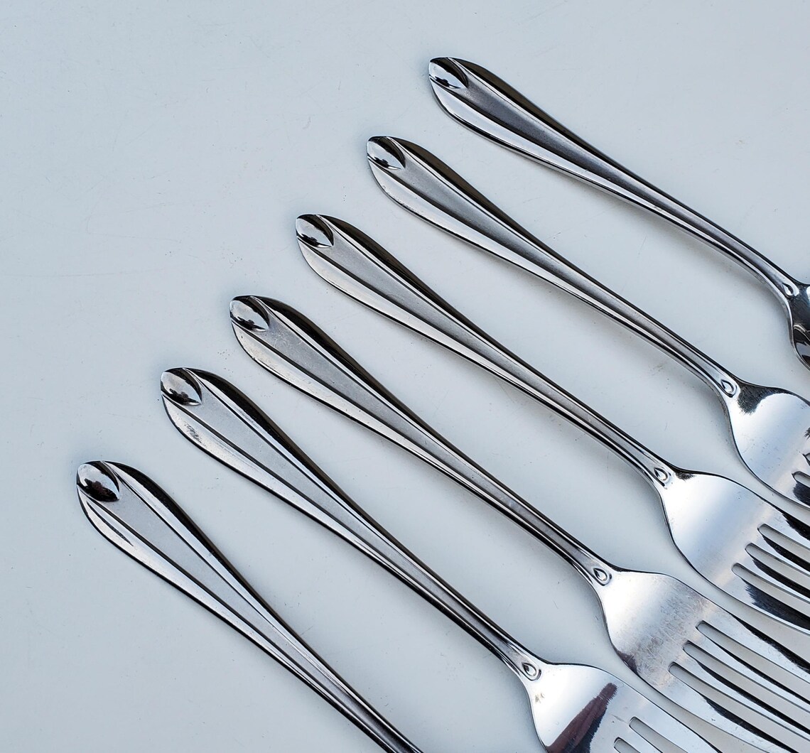 Hampton Silversmiths Classy Anastasia Pattern - Set of 4 Salad Forks ...