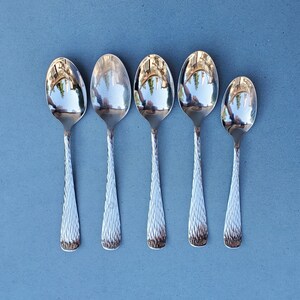 Hampton Forge Stainless Melody Hammered Pattern - Set of 5 Spoons - 4 ...