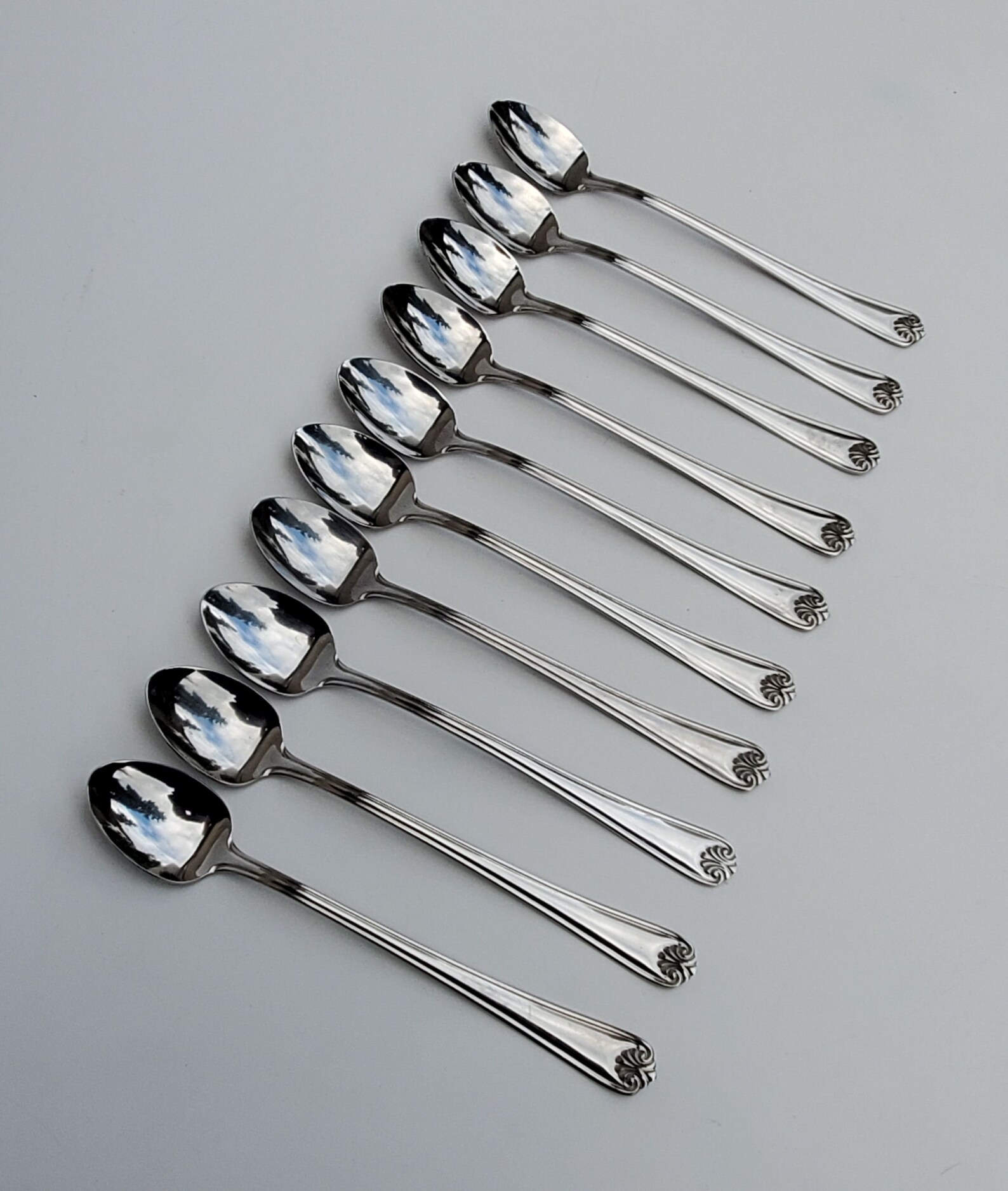 Cambridge Stainless Victoria Pattern Set of 10 Iced Tea Spoons ...