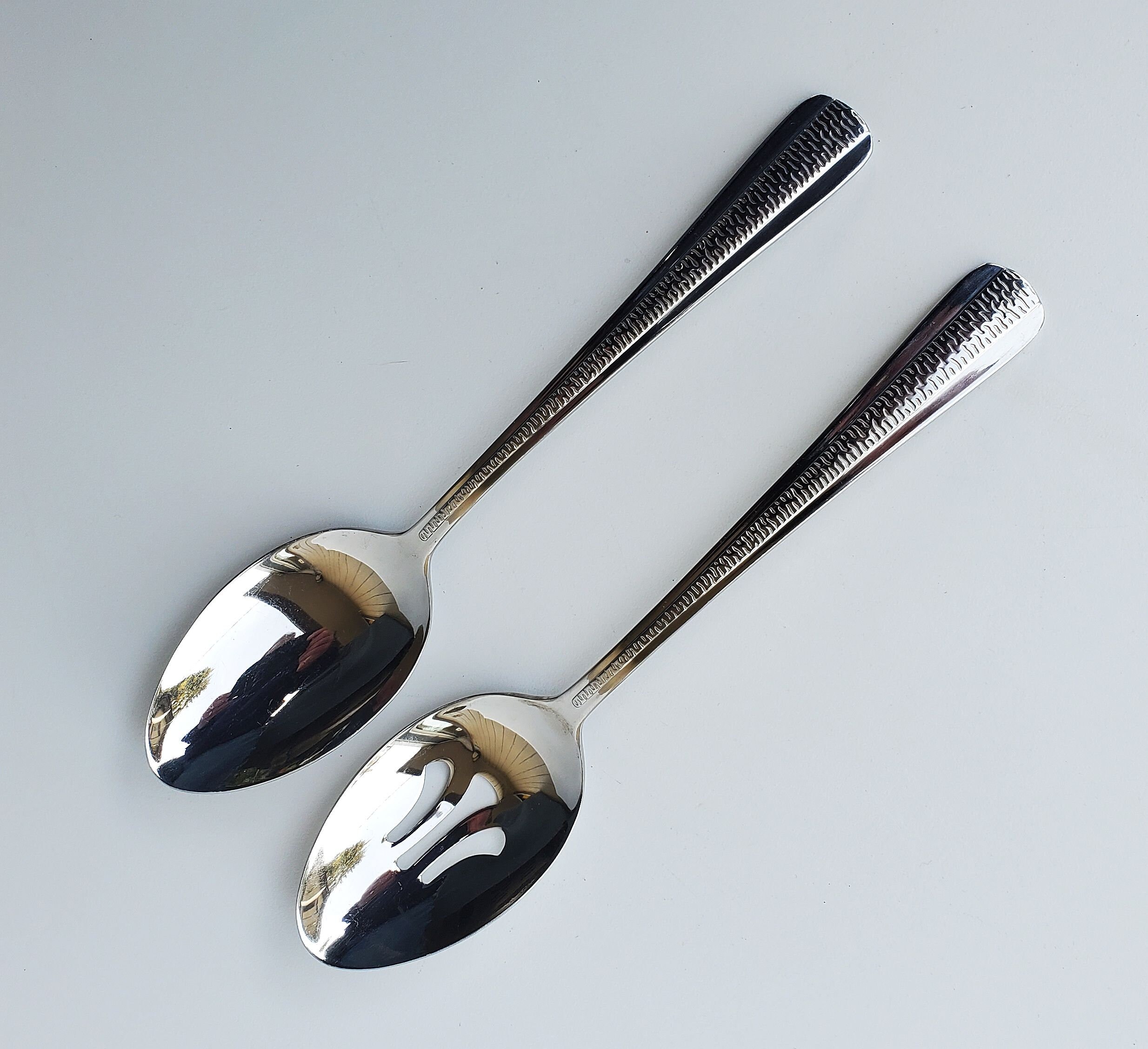 Reed and Barton Stonington Pattern Stainless Serving Spoon Set - Etsy