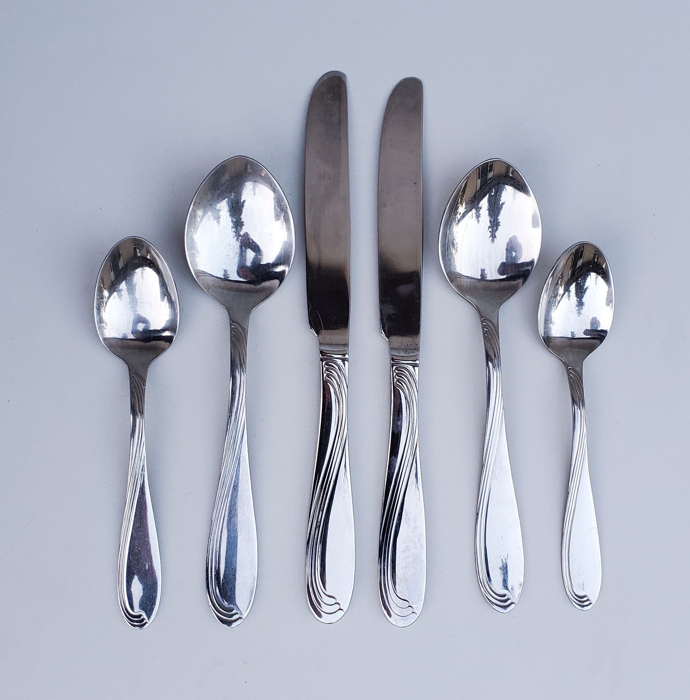 Oneida Camber Cresta Windswept Scroll Pattern - Mixed Lot of 6 Pieces ...