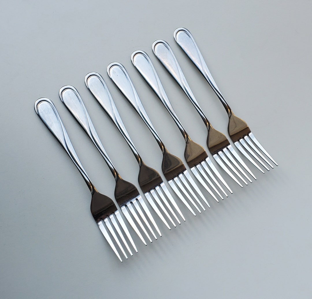 Hampton Silversmiths 18/0 Stainless Swirl Pattern - Set of 7 Dinner ...