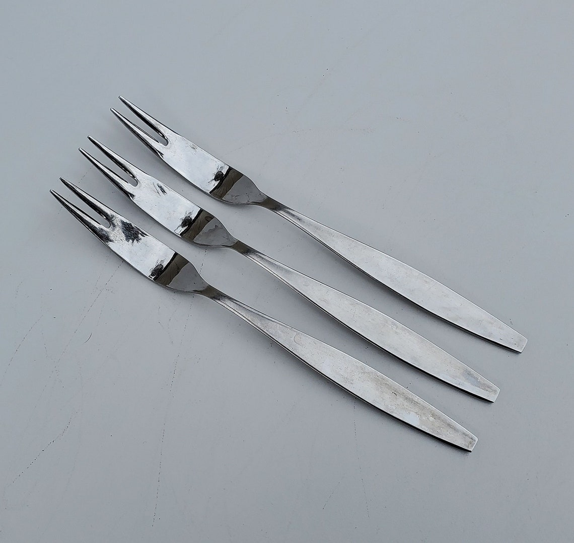 Rostfrei Stainless Mid Century Style Dinner Forks Satin - Etsy