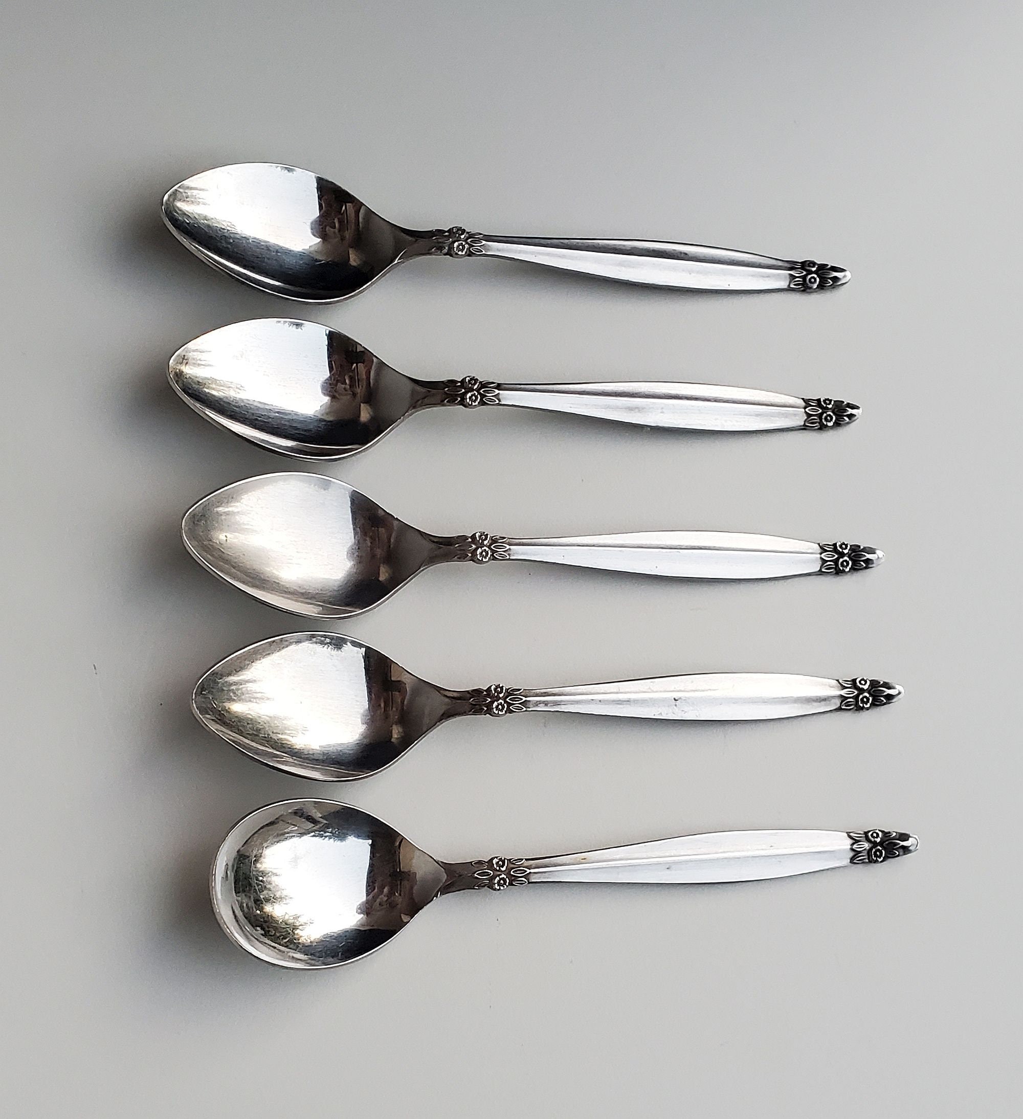 National Stainless Royal Kent Pattern Set of 5 Spoons - Etsy