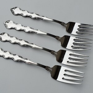 Oneida Deluxe Stainless - Mozart Pattern - Set of 4 Salad Forks ...