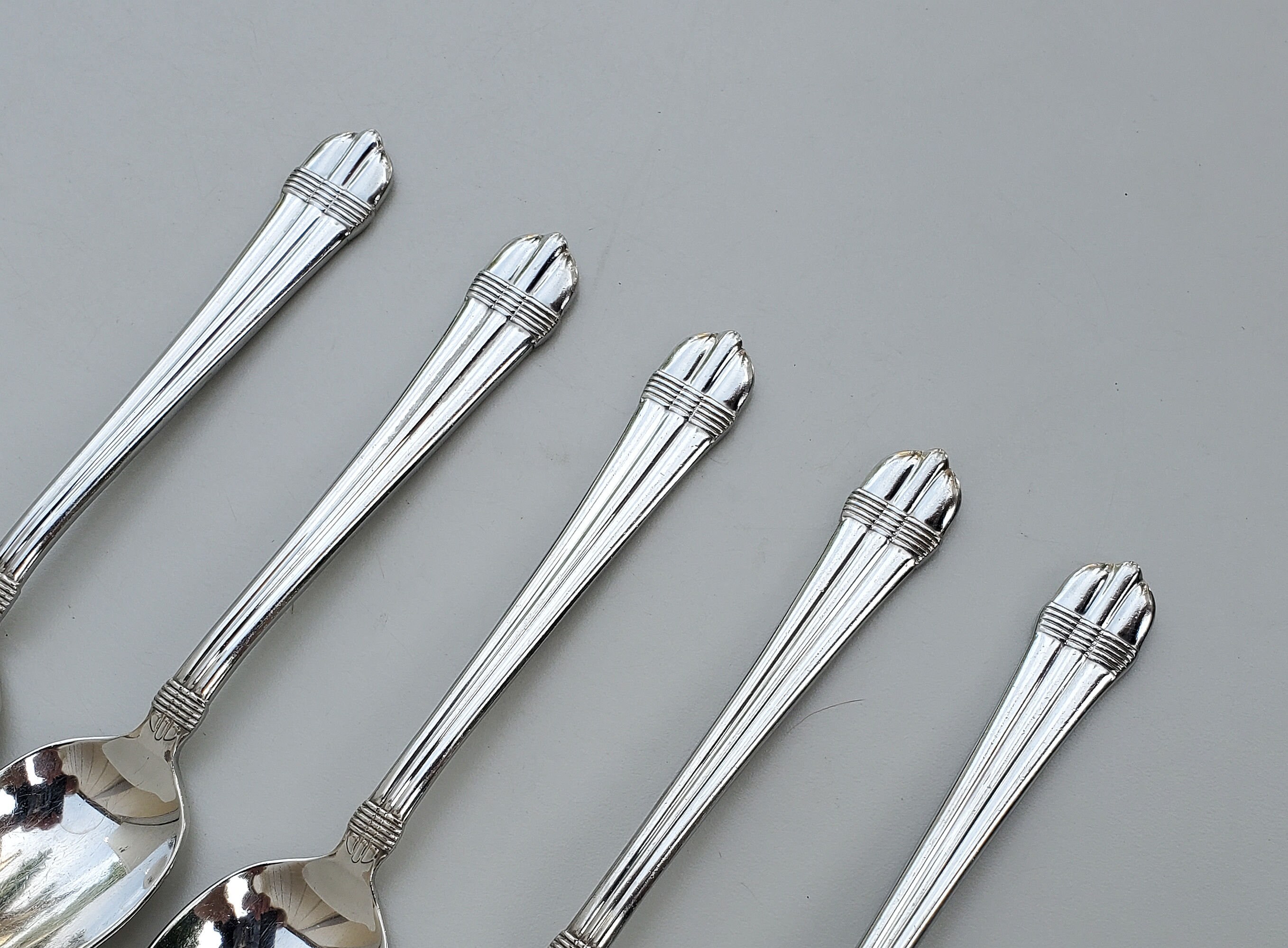 Hampton Silversmiths Odyssey Pattern 18/10 Stainless Set of 5 Soup ...