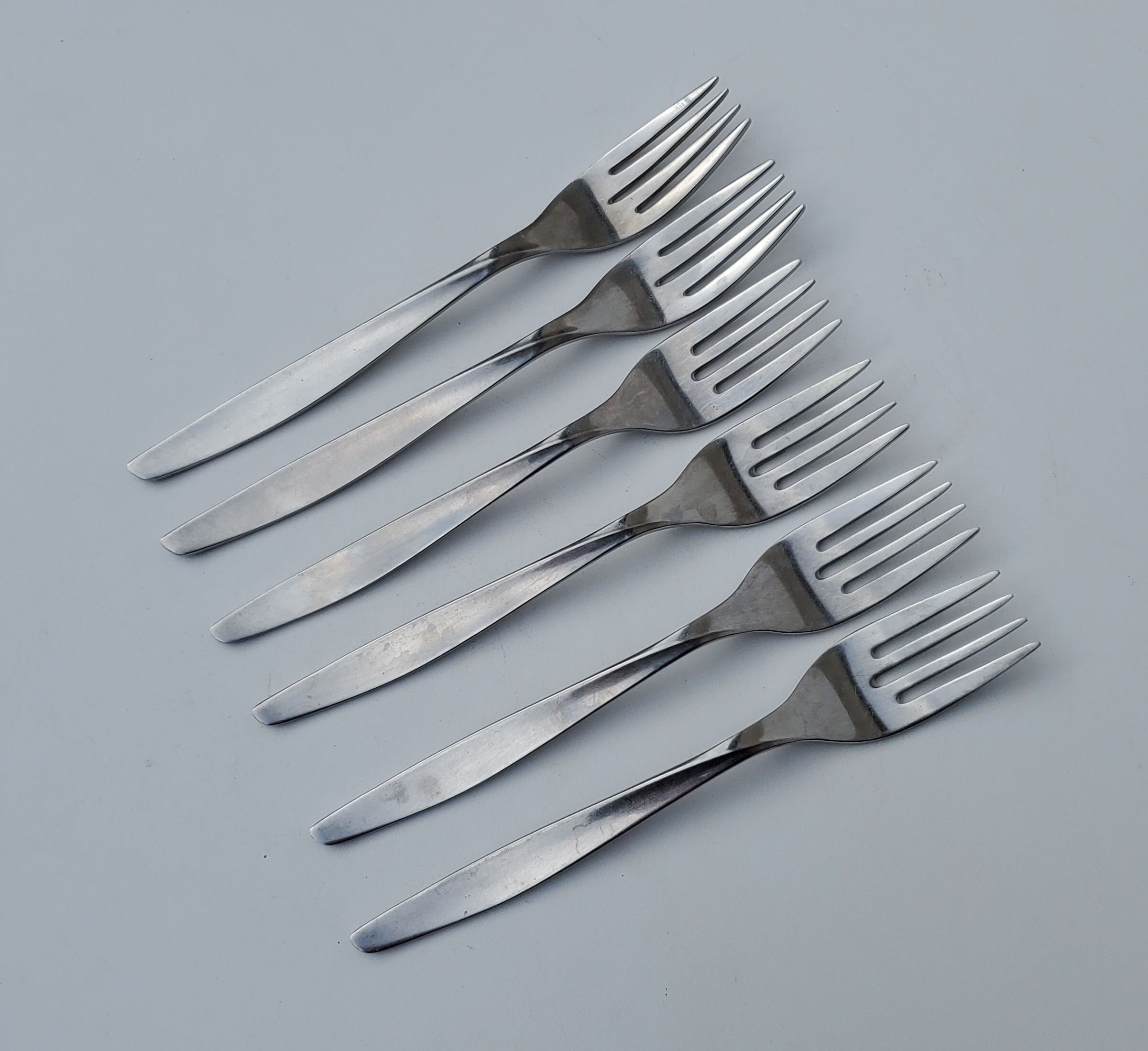 International Insico Luxury Stainless Fork Set of 6 Forks - 4 Salad ...