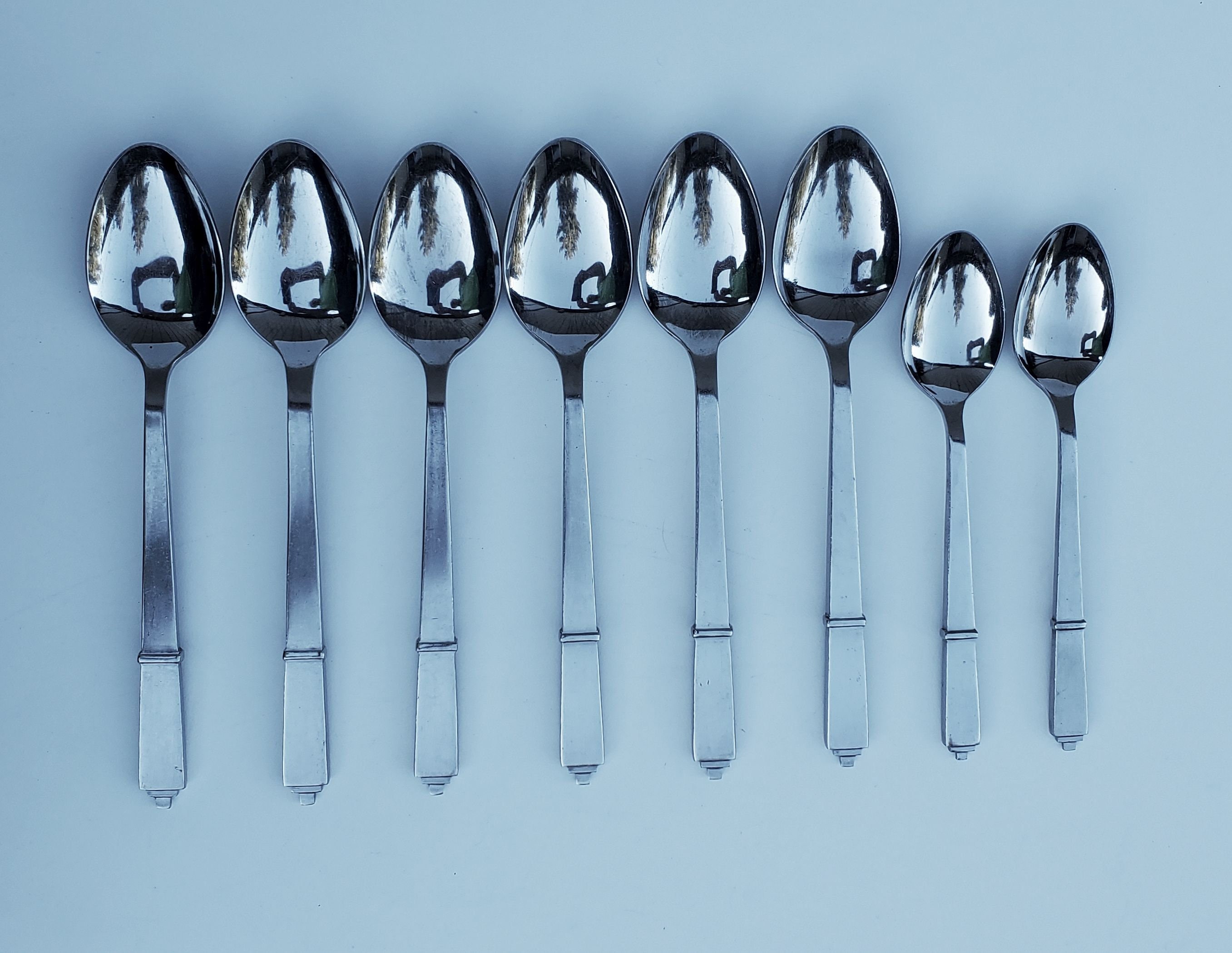 Stanley Roberts Stuart 1 SRI Set of 8 Spoons 6 Soup Spoons 2 Teaspoons ...