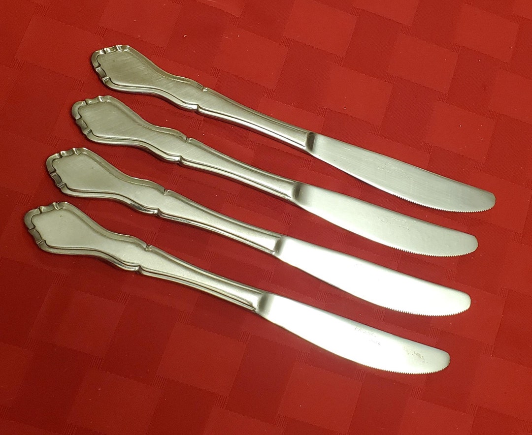 Stanley Roberts Rogers Co Stainless Glendale Pattern - Set of 4 Dinner ...